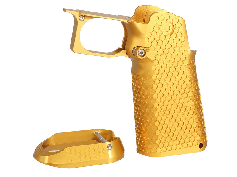 [5KU] CNC Aluminium Lower Frame Grip[Dot Texture][For Tokyo Marui HI C ...