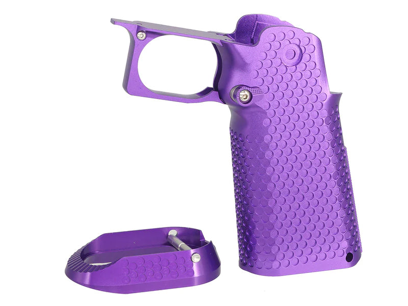 [5KU] CNC Aluminium Lower Frame Grip[Dot Texture][For Tokyo Marui HI C ...