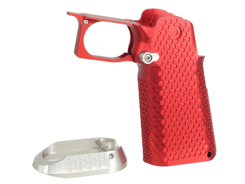 [5KU] CNC Aluminium Lower Frame Grip[Dot Texture][For Tokyo Marui HI C ...