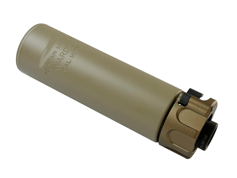 [5KU] SF Style WARDEN Dummy Silencer W/ Flash Hider[TAN] – SIXmm (6mm)
