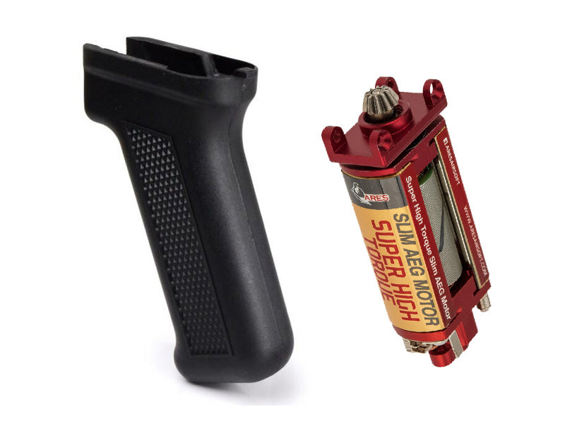 [ARES] Airsoft AK Slim Pistol Grip and SUPER HI-Torque Slim Motor[For ...