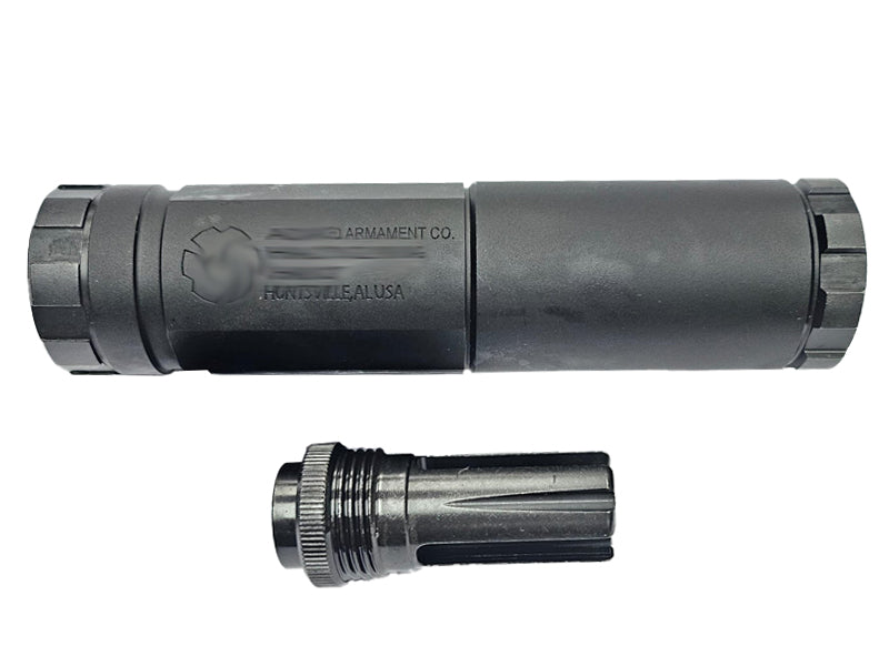 [MadDog] AAC Style Halcyon 22 Airsot Dummy Silencer W/ QD Flash HIder ...