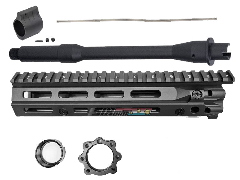[MadDog] MK18 10.5" MLOK Rail W/ Outer barrel and Gas Block Set[For To ...