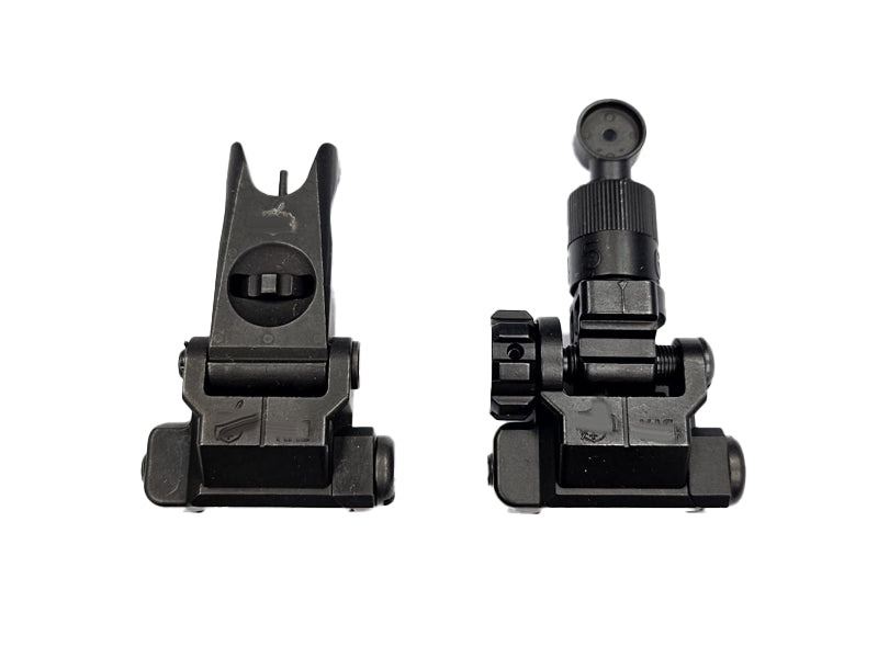 [MadDog] Mirco KC 600m Flip Up Front & Rear Sight Set[Full Steel Ver ...