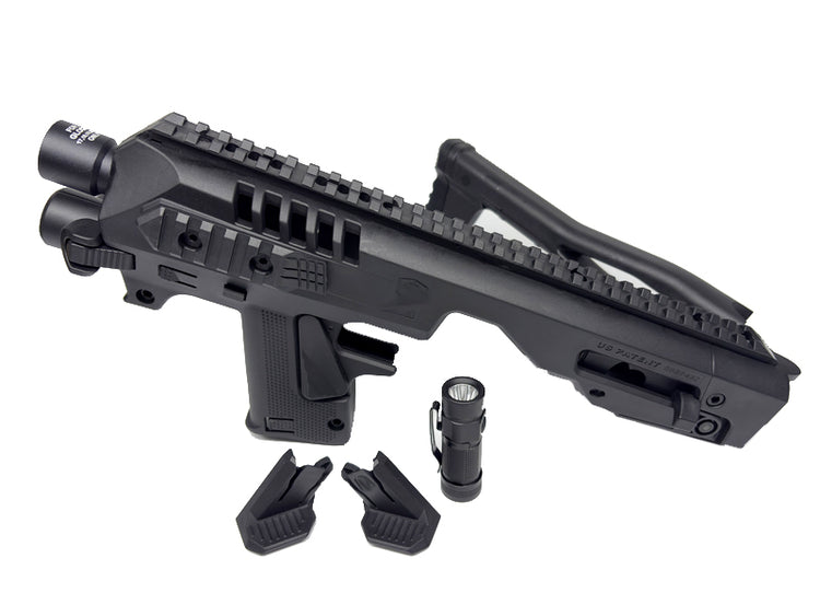 [GG] Tokyo Marui /WE-tech/VFC G17 & G18C Carbine Kit W/ Flashlight[BLK ...