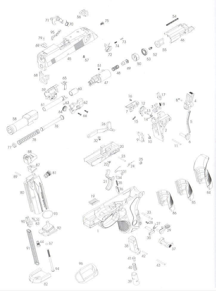 [WE-Tech] PX4 / BULLDOG Internal Parts (Part #1 - 96) – SIXmm (6mm)