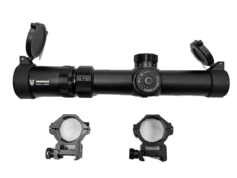 [Swamp Deer] HD MAX 1.2-6X24WA LPVO Rifle Scope W/ 30mm Scope Tube[BLK ...