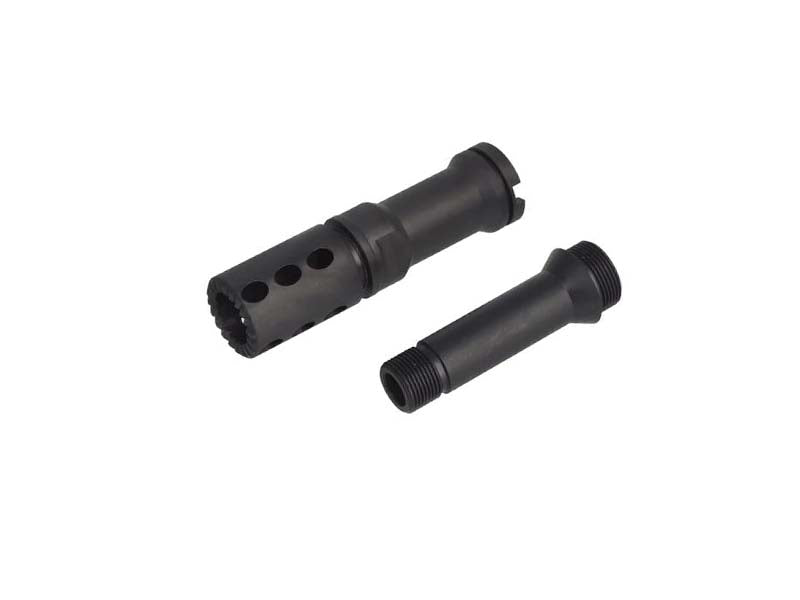 [BBT] Steel Flash Hider with Extend Outer Barrel [For VFC M249 GBB Air ...