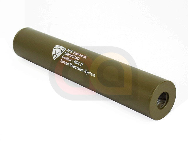 [APS] 32x190mm Sub-Sonic Airsoft Silencer[14mm CW/CCW][DE] – SIXmm (6mm)