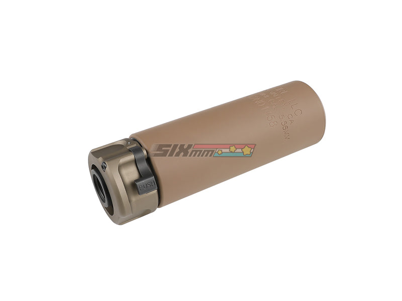 [Airsoft Artisan] SF STYLE 5 inch silencer + 4 Prong Flash Hider[DE ...