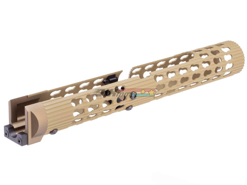 [5KU] VS-24 AK KeyMod Long Tubular Aluminium Handguard[Long Ver.][Tan ...