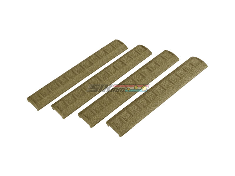[APS] Rubber RIS RAS Rail Cover Panel 4pcs Set[FDE] – SIXmm (6mm)
