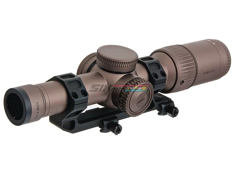 [ARES] 1-6 x 24 Illuminated RAZOR HD Airsoft Scope W/ GEI Scope Mount ...