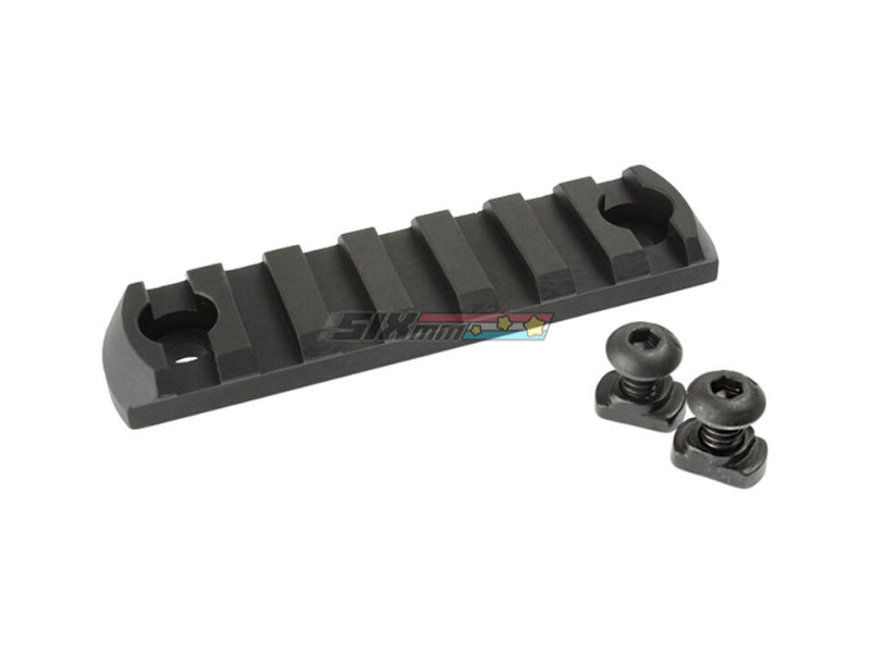[GG] Aluminium 7 Slots Picatinny Rail [For M-LOK System][BLK] – SIXmm (6mm)