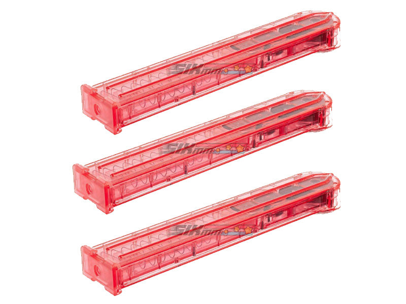 [BELL] P90 Ver. LLENN AEG Magazine[Pink][280rds][3PCS] – SIXmm (6mm)