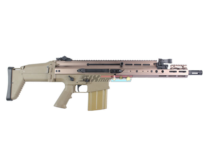 [BELL] SCAR-H Airsoft AEG DMR Rifle W/ M-LOK Handguard][Tan] – SIXmm (6mm)