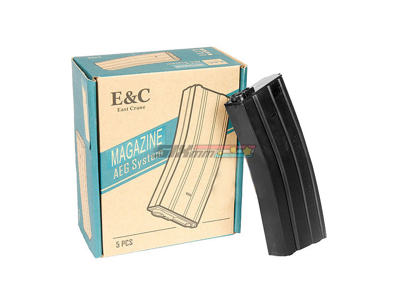 [E&C] M4/ M16 140 Rounds Plastic AEG Magazine Box Set [5pcs] [BLK ...