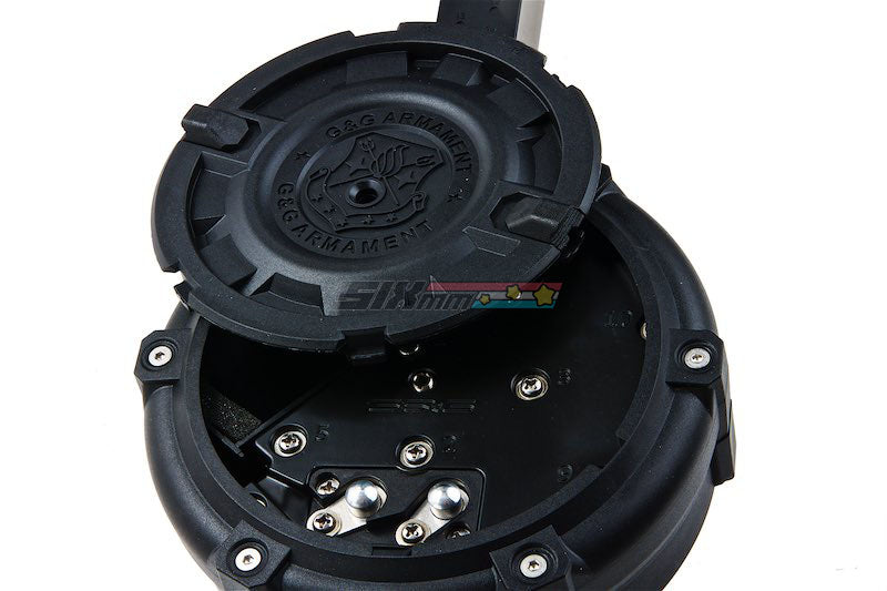 [G&G] SMC 9 Gas GBB Drum Magazine[Top Gas Ver.][300rds][BLK] – SIXmm (6mm)