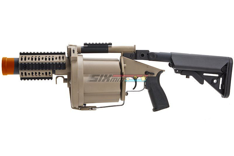 [LDT] MGL Grenade Launcher with Retractable Stock[DE] – SIXmm (6mm)