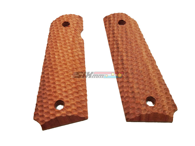 [MM] M1911 Wooden Pistol Grip Cover Set [Pine Wood] – SIXmm (6mm)