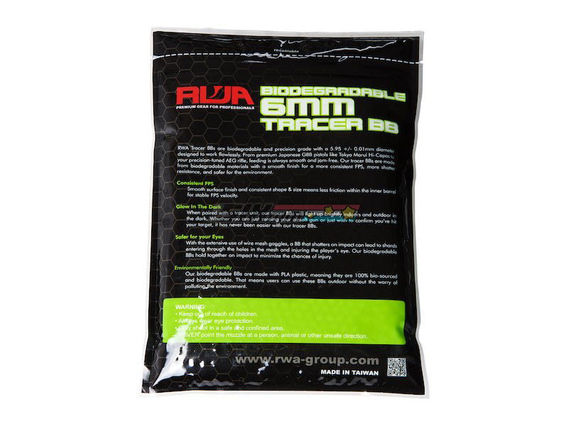 [RWA] 6mm Airsoft Glow In Dark Tracer BBs[PLA Bio BB][0.25g[3000rds][G ...