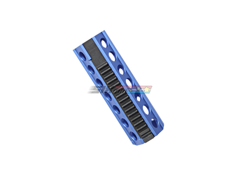 [SHS] Aluminium 14 Steel Teeth Piston for All AEG[Blue] – SIXmm (6mm)