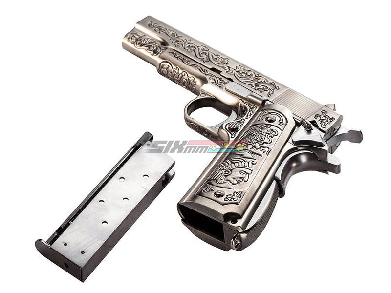 [WE-Tech] 1911 Classic Floral Pattern Gas Blowback Pistol – SIXmm (6mm)