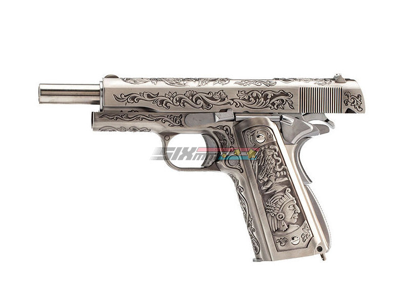[WE-Tech] 1911 Classic Floral Pattern Gas Blowback Pistol – SIXmm (6mm)
