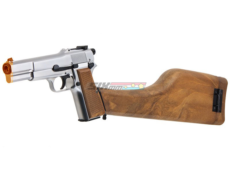 [WE-Tech] Browning HI POWER MK1 GBB Pistol W/ Fixed Stock[SV] – SIXmm (6mm)