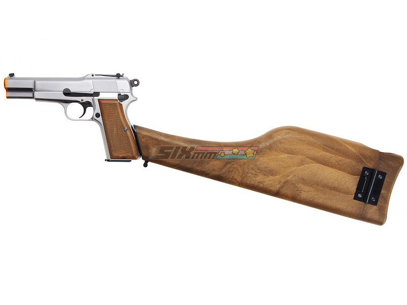[WE-Tech] Browning HI POWER MK1 GBB Pistol W/ Fixed Stock[SV] – SIXmm (6mm)