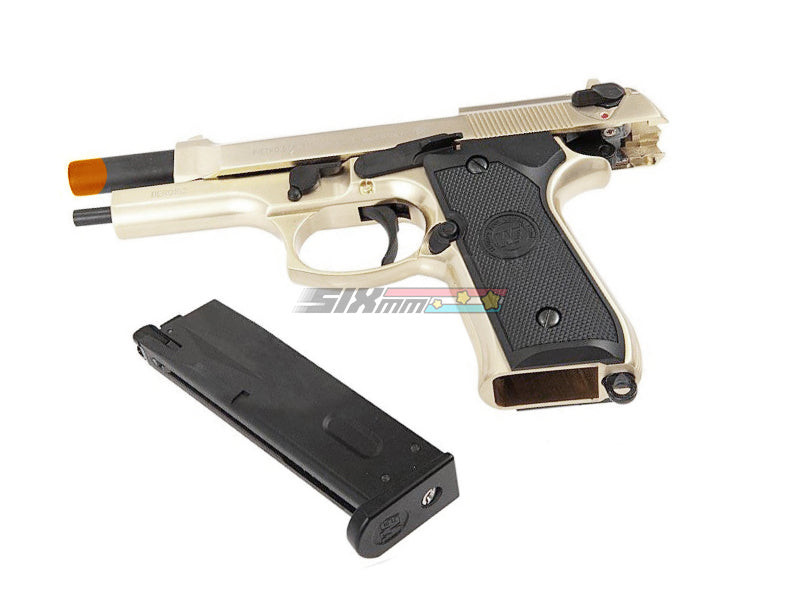 [WE-Tech] Full Metal M9 / M92 Airsoft GBB Pistol [Gold] – SIXmm (6mm)