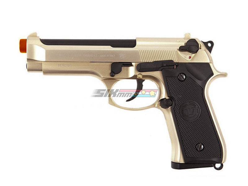 [WE-Tech] Full Metal M9 / M92 Airsoft GBB Pistol [Gold] – SIXmm (6mm)